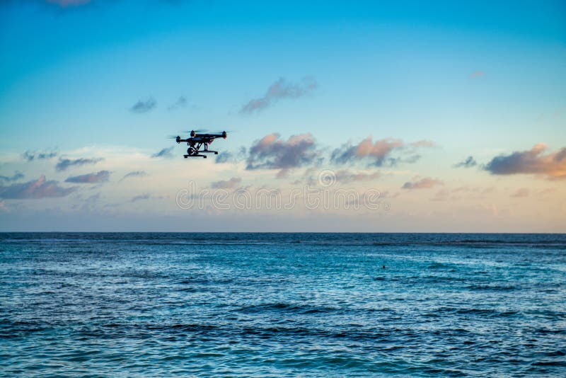 A Drone Flying Over La Digue Island in the Seychelles Archipelago Stock ...