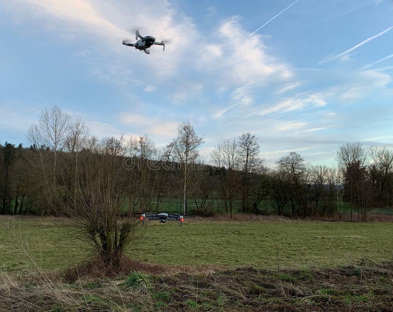 Drone Flying Over the Trees. Editorial Image - Image of outdoor, green ...