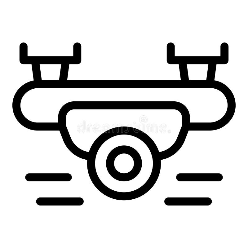 Drone Flying and Recording with Camera Icon Stock Illustration ...
