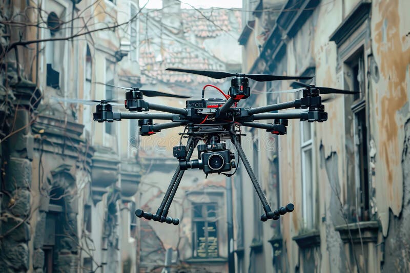 Drone Flying in Sky Over Beautiful Nature during Observation from Top ...
