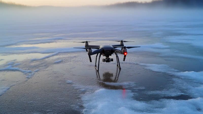 Drone Flying through Soft Fog Created by Temperature Differences Over ...