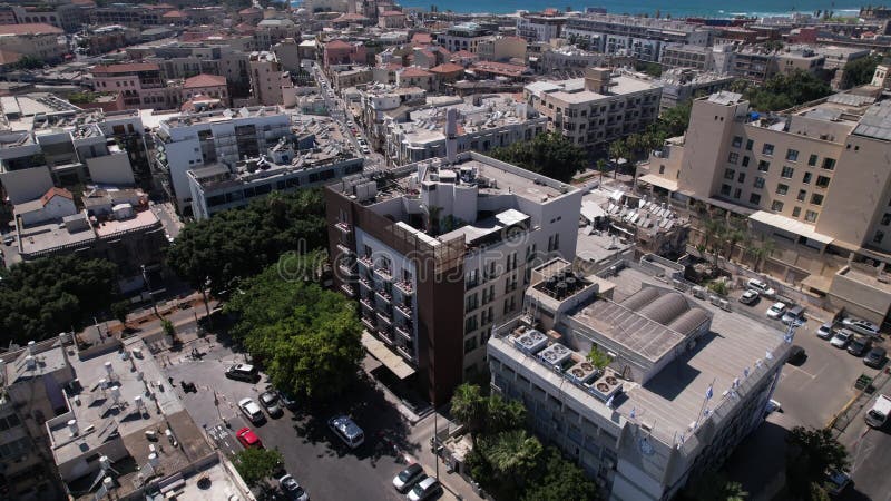 Drone Footage of Office Building with Signal Tower on the Roof and ... Drone Footage of Office Building with Signal Tower on the Roof and ...