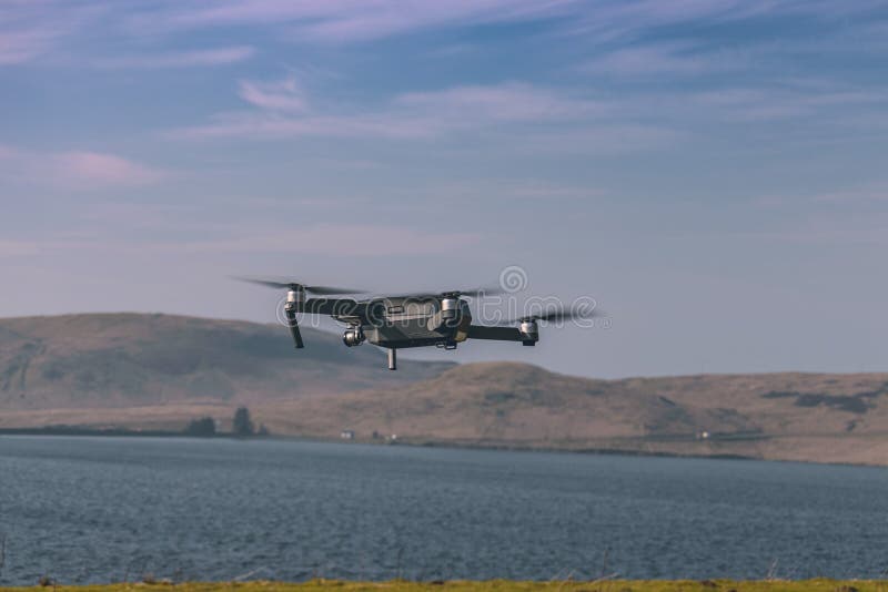 Drone Flying after Take-off Stock Photo - Image of controller ...
