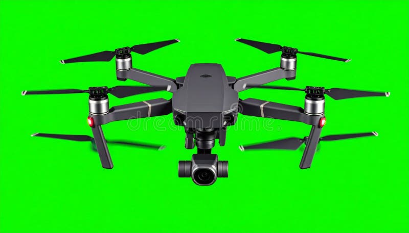 Drone on Green Screen for Compositing Stock Illustration - Illustration ...