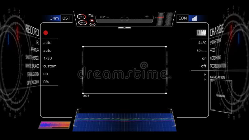Drone HUD Overlay Loop with Alpha Channel Stock Video - Video of field ...