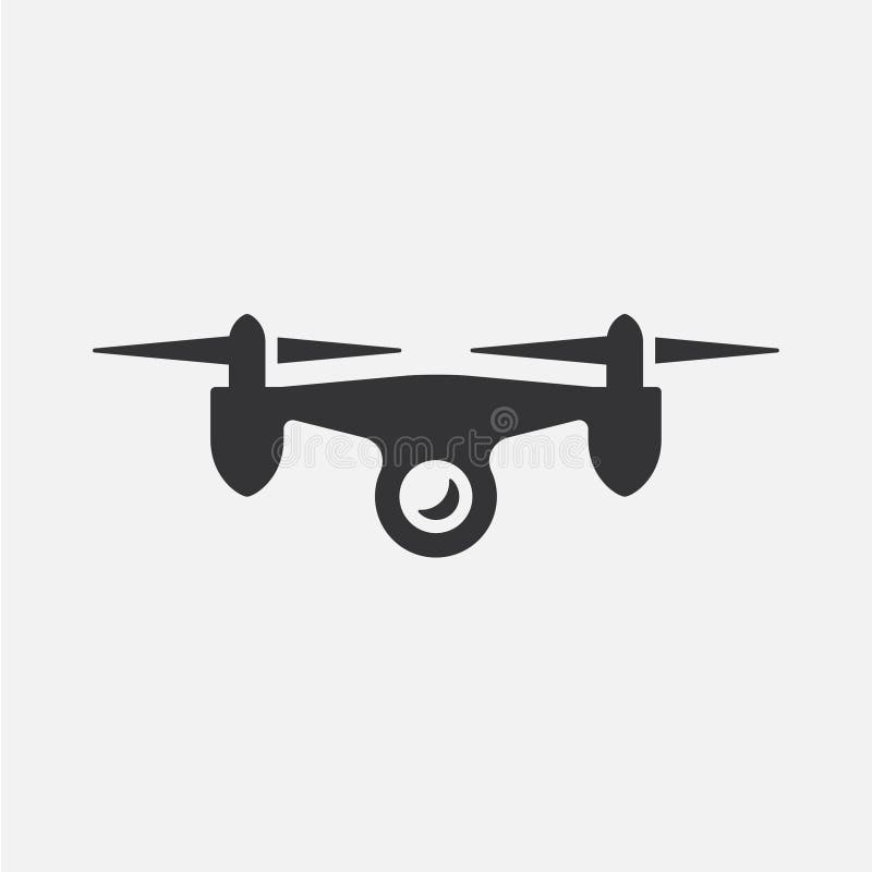 Drone Front and Top View with Controller and Camera Vector Illustration ...