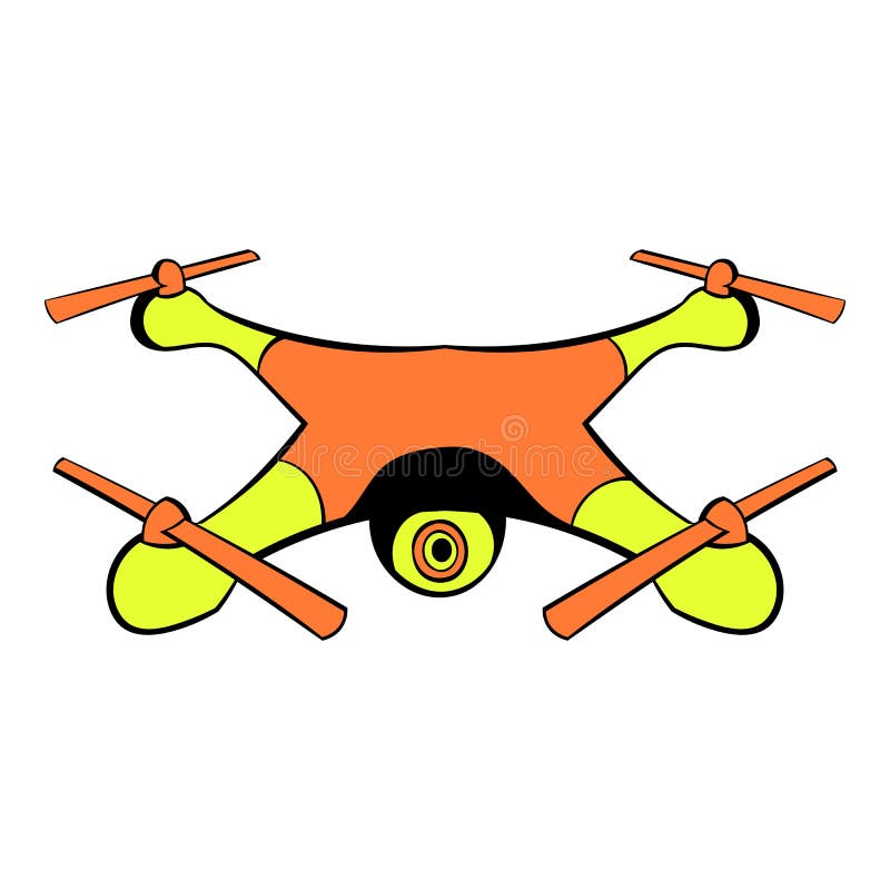 Drone icon, icon cartoon stock vector. Illustration of camera - 88246789