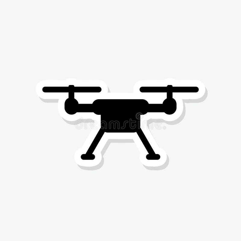 Drone Icon Sticker Sign for Mobile Concept and Web Design Stock Vector ...