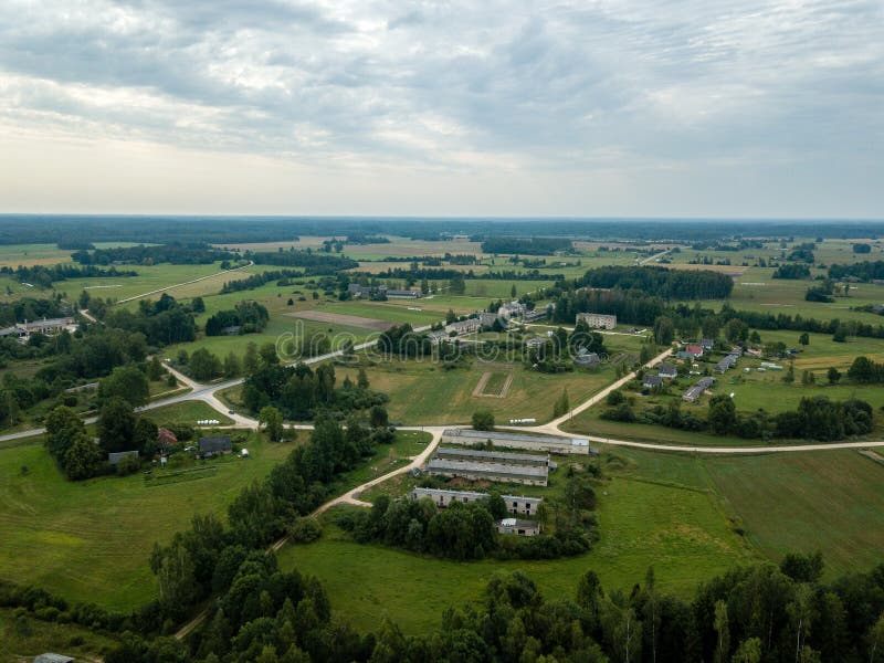 Drone Image. Aerial View of Rural Area with Fields and Forests Stock ...