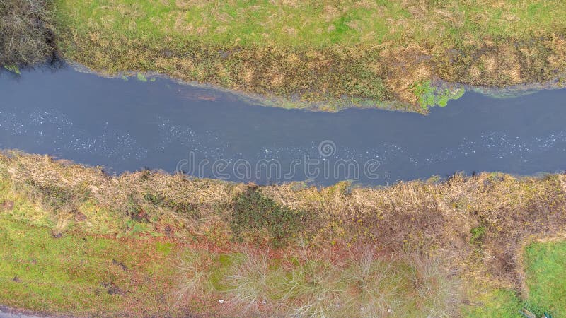 Drone Image. Aerial View of Rural Area with River . Stock Photo - Image ...