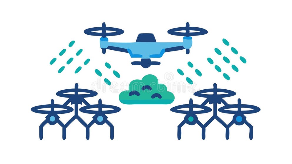 Drone Infrastructure Inspection Smart Solutions, Vector Design ...