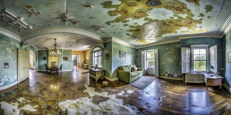 Drone Inspection Reveals Humidity Damage Ceiling and Wall Moisture ...