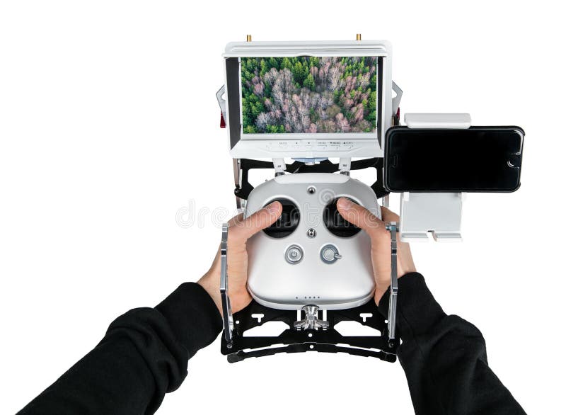 Drone with 4K Camera Flying. Stock Photo - Image of flying, carbon ...
