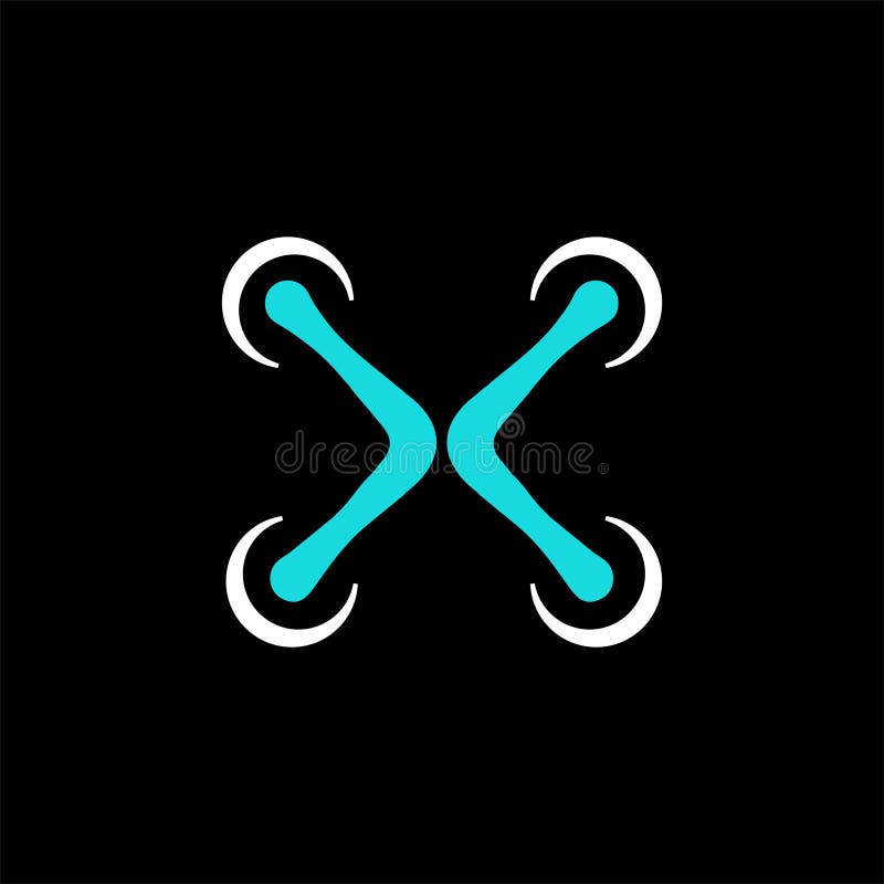 Drone X Letter Fly Tech Abstract Logo Stock Vector - Illustration of ...