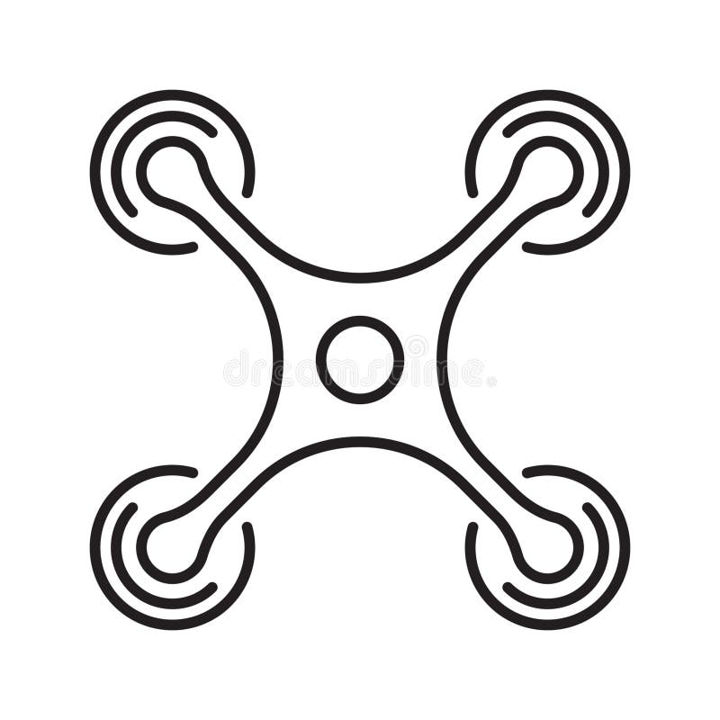 Drone Line Icon. Included the Icons As Drone, Remote, Controller, Radar ...