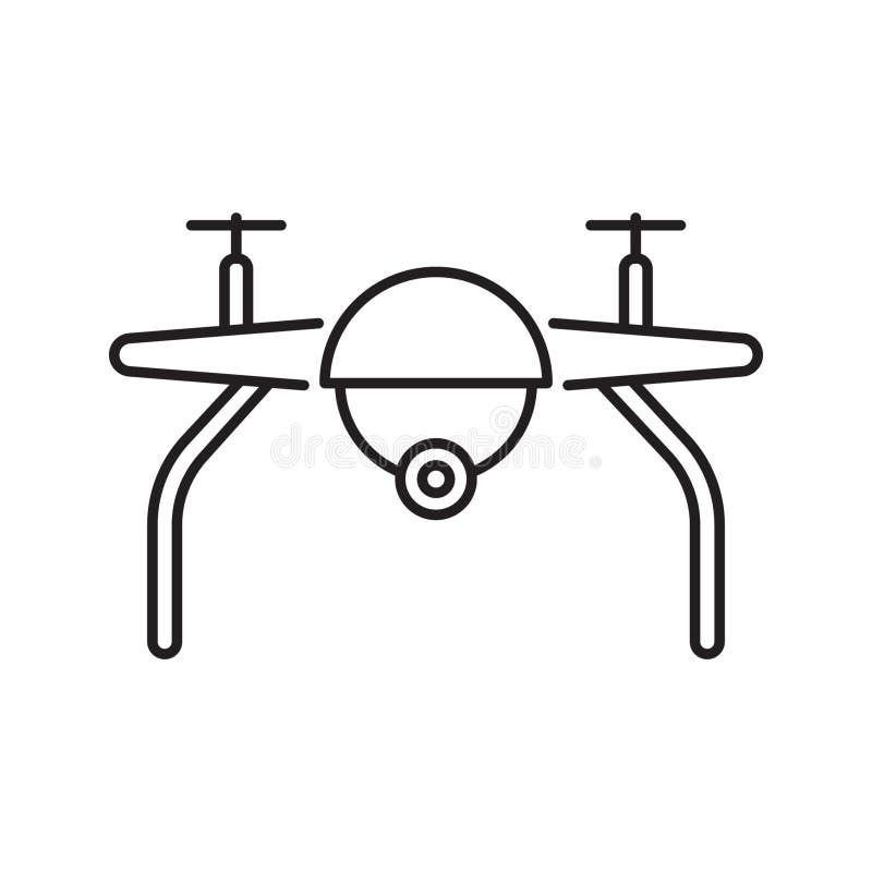 Drone Line Icon. Included the Icons As Drone, Remote, Controller, Radar ...