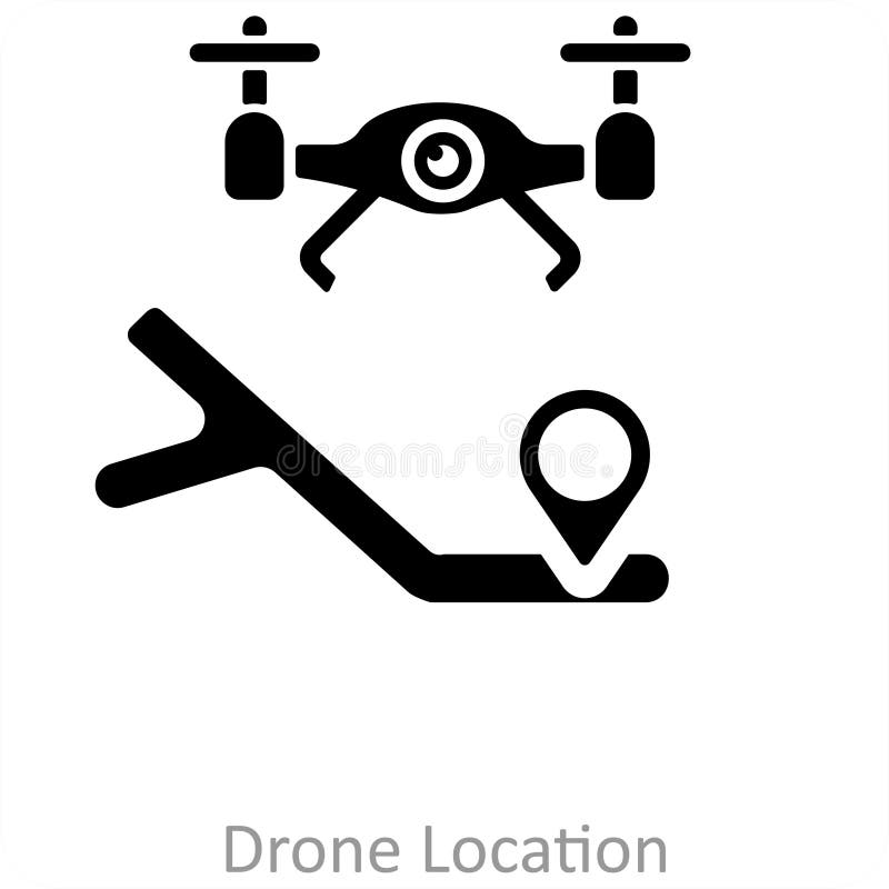 Drone location stock vector. Illustration of location - 265327732