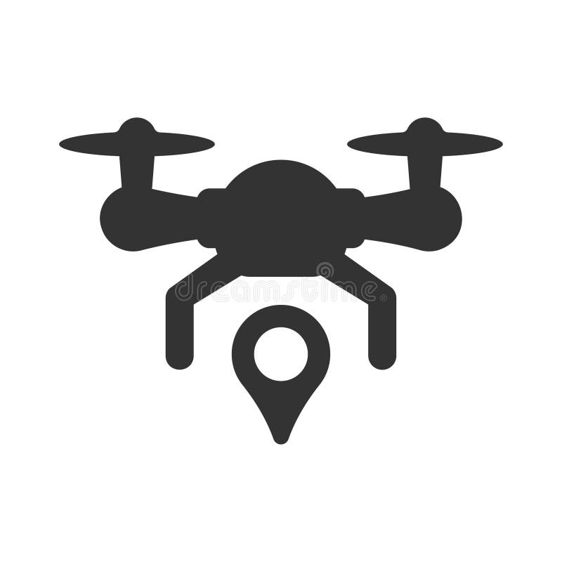 Drone Map Location Icon Color Outline Vector Stock Vector ...