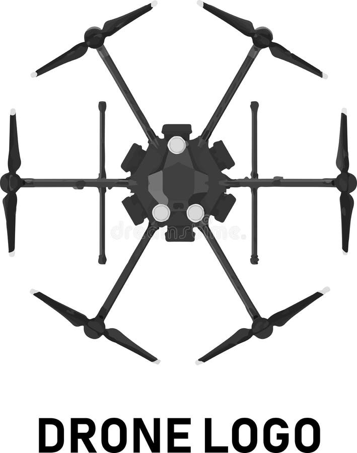 Set of Drone Logo Design stock illustration. Illustration of lens ...