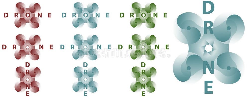 Drone logo set stock vector. Illustration of graphic - 82330982