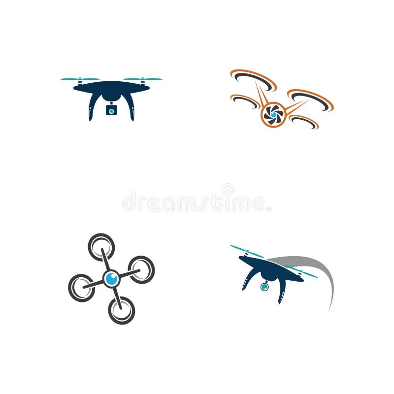 Drone Logo Template Design Vector Stock Illustration - Illustration of ...