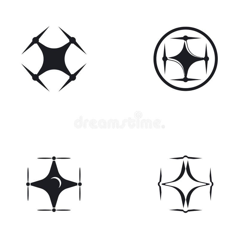 Drone logo vector stock illustration. Illustration of propeller - 163357264