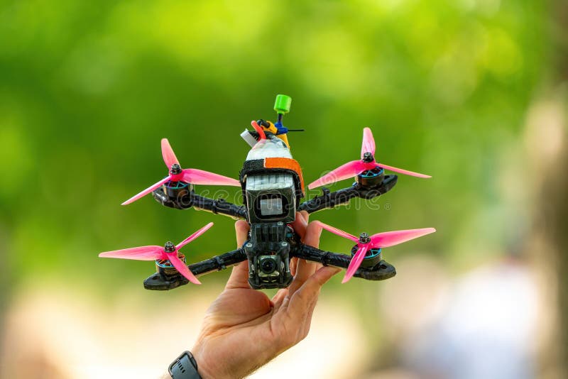 A Drone Made for Racing. Handmade Drone Stock Image - Image of ...