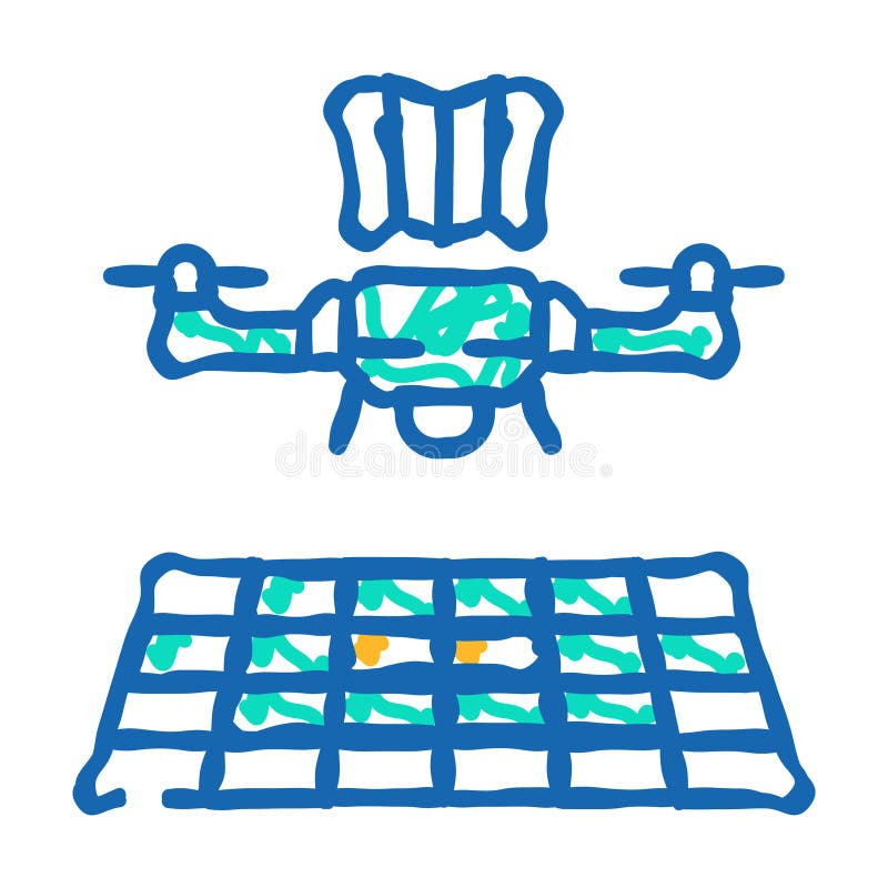Drone Mapping Icon Doodle Illustration Stock Illustration ...