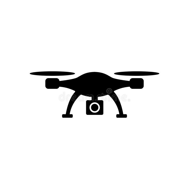 Drone Met Camera Pictogramvector Op Wit Vector Illustratie ...