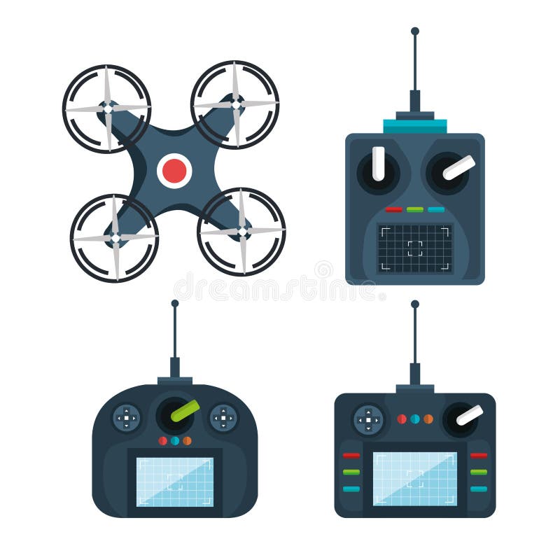 Drone Modern Remote Controls Technology Device Stock Vector ...