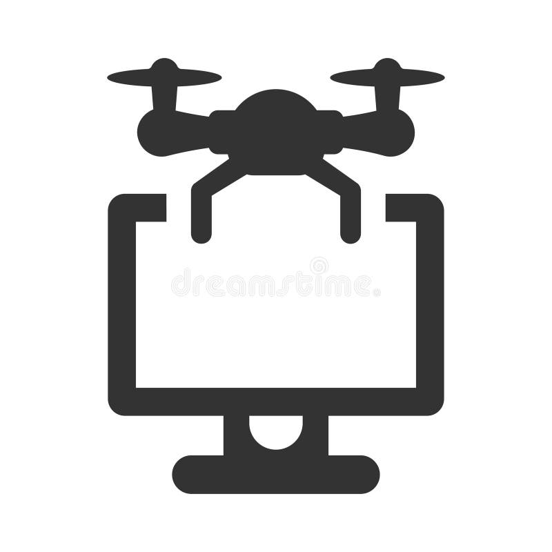 Drone monitoring icon stock vector. Illustration of software - 276713673