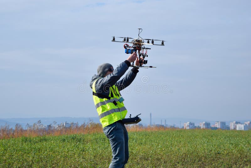 Drone Inspection Over Airport Runway Operator Stock Photos - Free ...