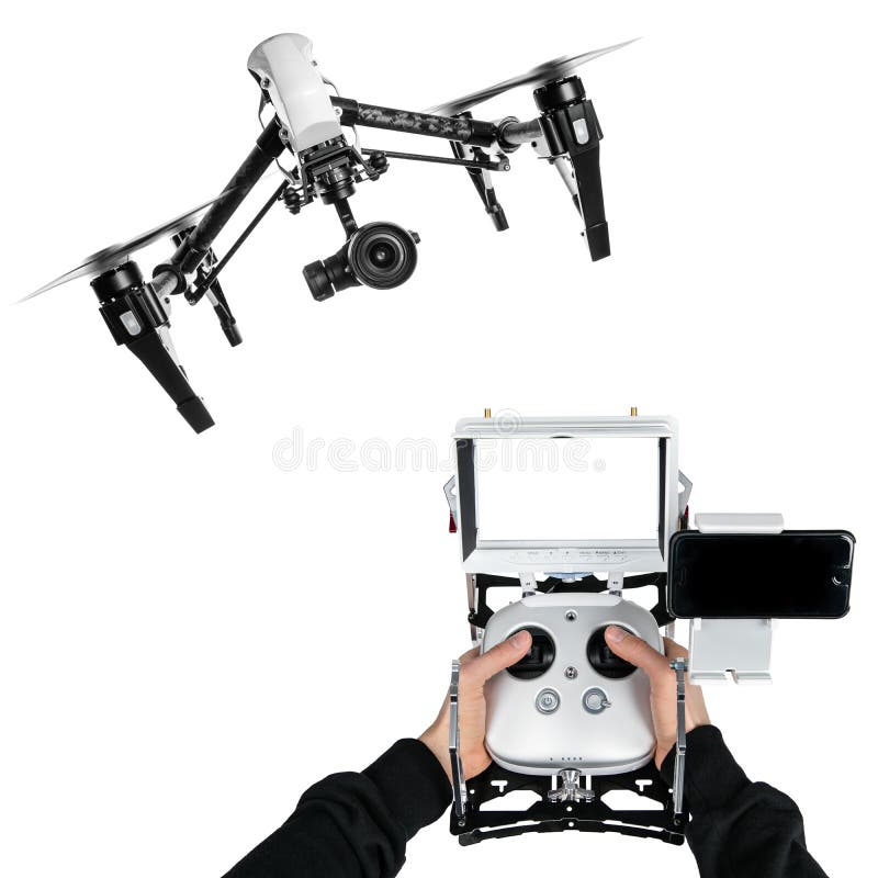 Drone Operator with Transmittion. Stock Image - Image of perspective ...
