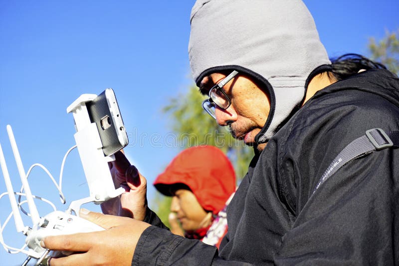 Operator Drone Remote Aerial Flying Drone Editorial Stock Image - Image ...