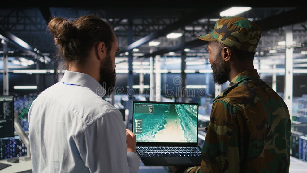 Drone Operators in Military Data Center Supervising Autonomous Flight ...