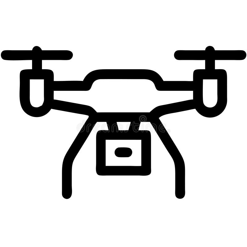 Drone Outline Vector for Technology and Aviation Design Projects Stock ...