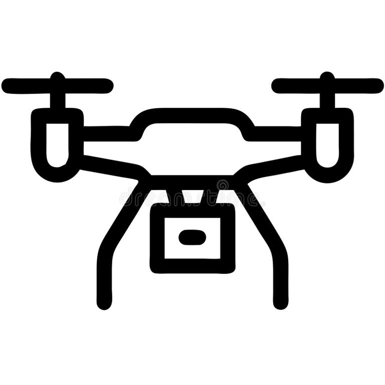 Drone Outline Vector for Technology and Aviation Design Projects Stock ...