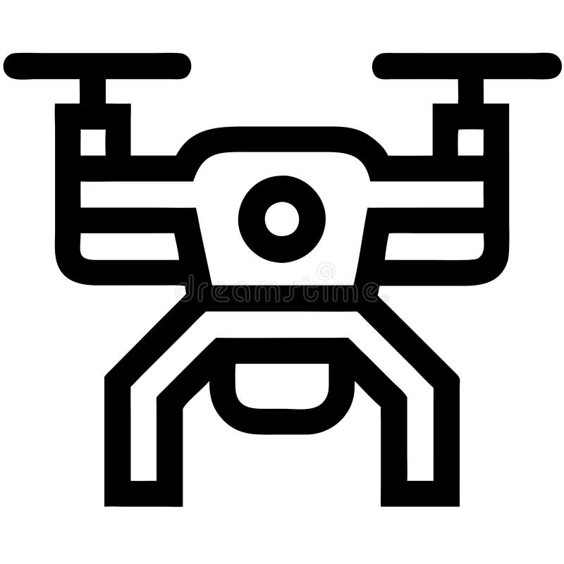 Drone Outline Vector for Technology and Design Projects Stock Image ...