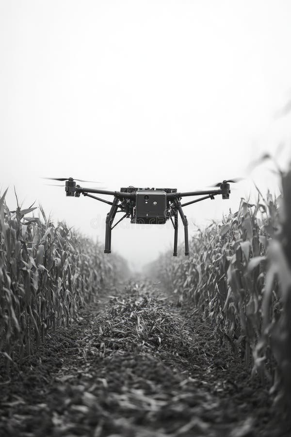Drone Over Corn Field stock image. Image of black, crop - 379841855