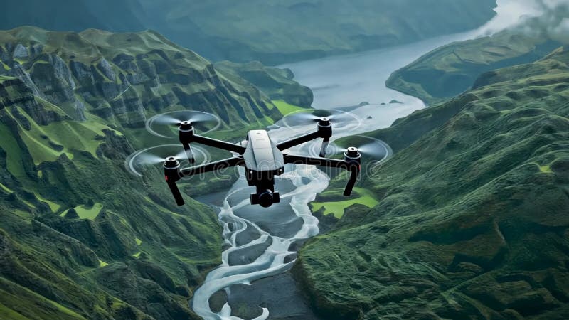 Drone Over Vineyard, Natures Innovation Generative AI Stock Video ...