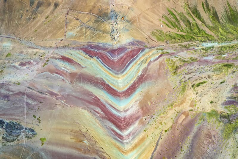 Drone Overhead Aerial View of a School Letting Out Students at the End ...