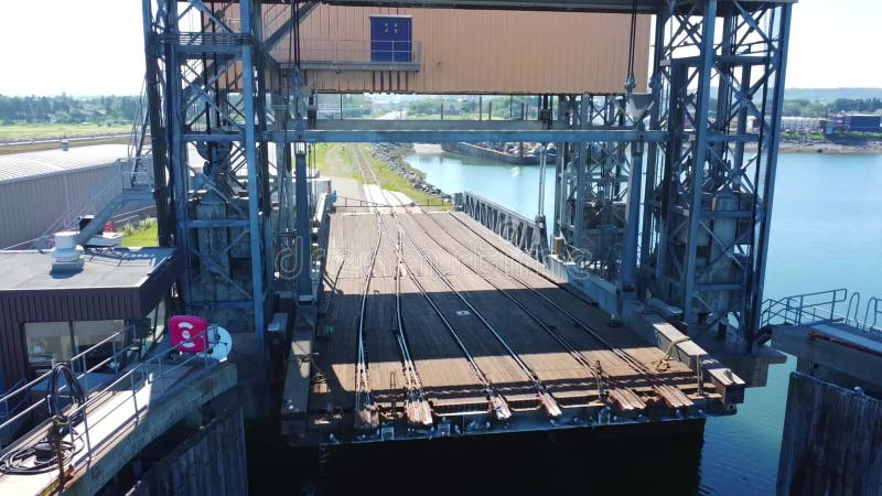 A Drone Passes through the Swinging Structure of a Railway Landing ...