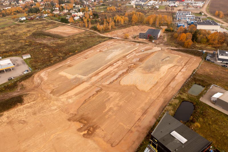 Drone Photography of Construction Site Being Prepared for Construction ...