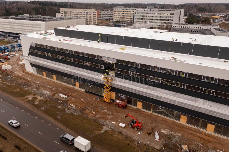 Drone Photography of Constructions Site and Construction Workers ...