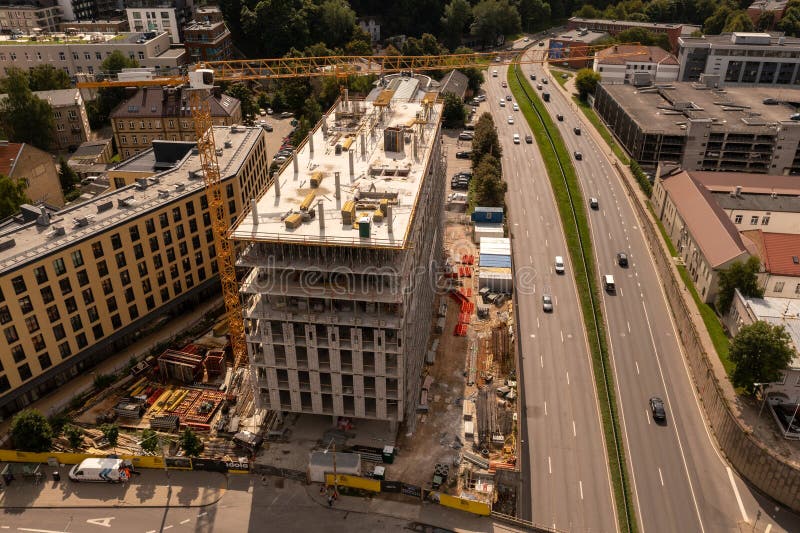 Drone Photography of High Rise Building Construction Site and ...