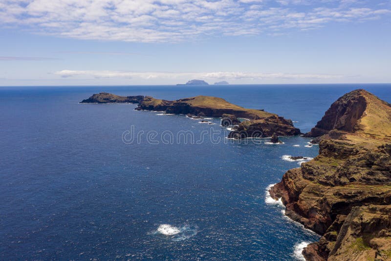 Drone Photography of Small Archipelago in Madeira Stock Image - Image ...