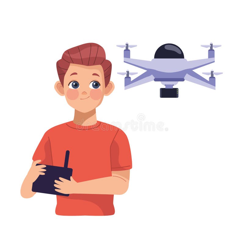 Drone Pilot Controlling Device Icon Stock Vector - Illustration of ...