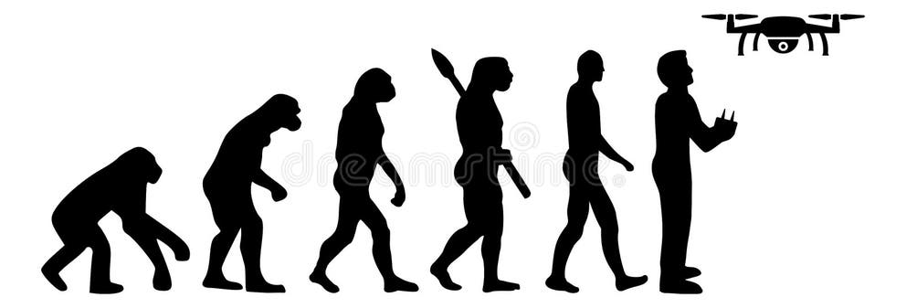 Drone Pilot Development Evolution Icon Stock Vector - Illustration of ...