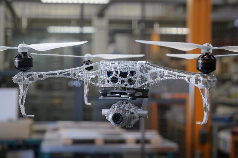 Drone Printed on 3D Printer , Printing Objects Stock Illustration ...