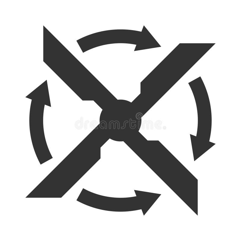 Drone Propeller Icon, Simple Style Stock Vector - Illustration of ...